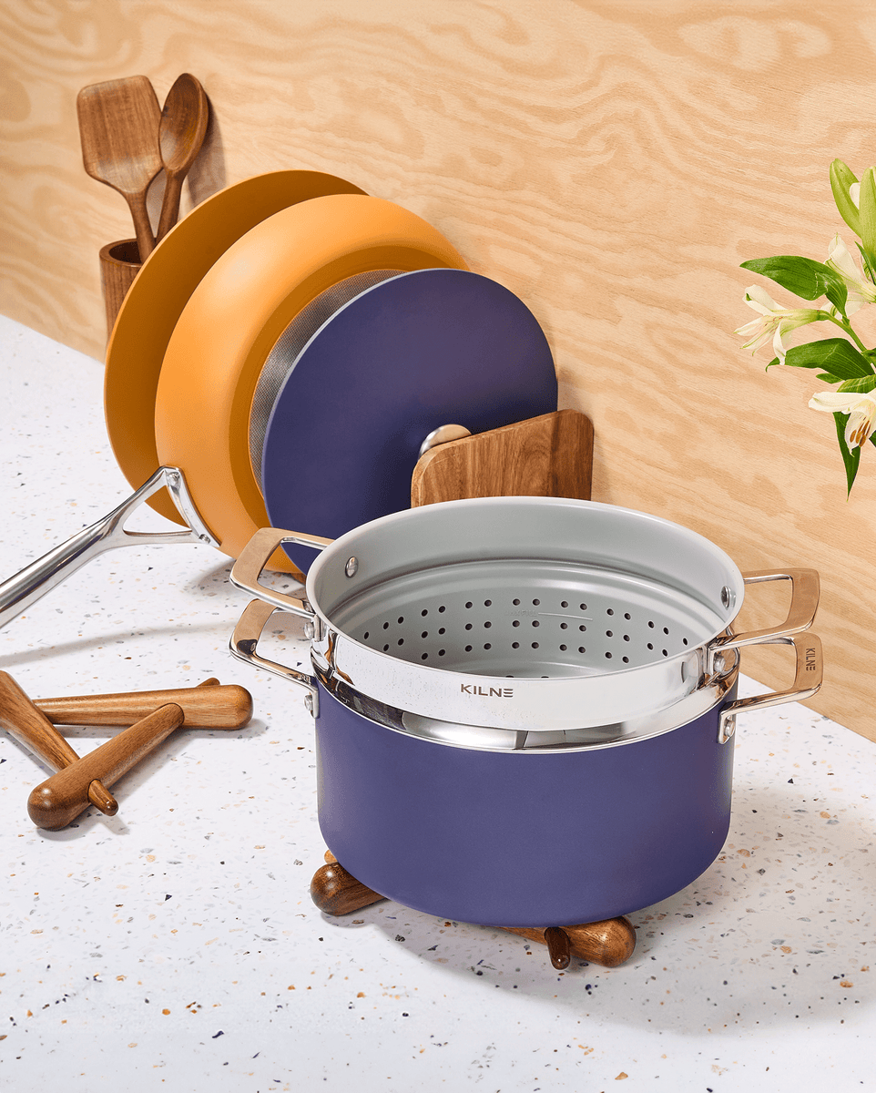 The Kilne Everything Pot + Steamer Bundle | Non-Stick Ceramic Coated ...
