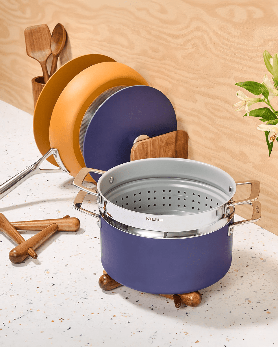 The Kilne Everything Pot + Steamer Bundle | Non-Stick Ceramic Pot ...