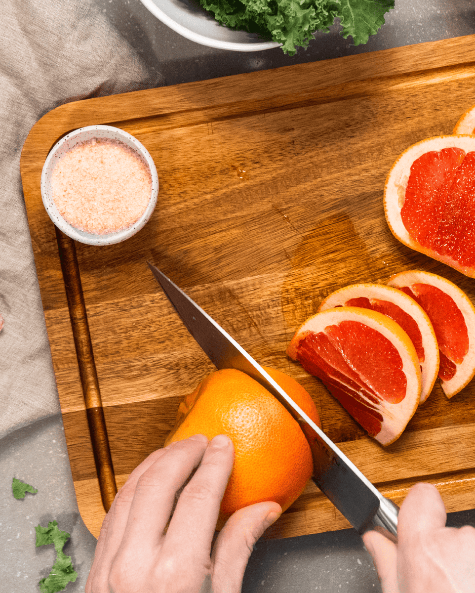 Small Cutting Board | Solid Acacia Wood with Juice Groove | Kilne