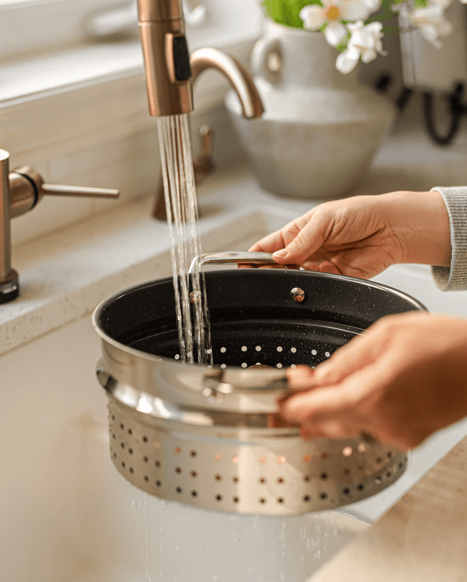 The Kilne Everything Pot + Steamer Bundle | Non-Stick Ceramic Pot ...