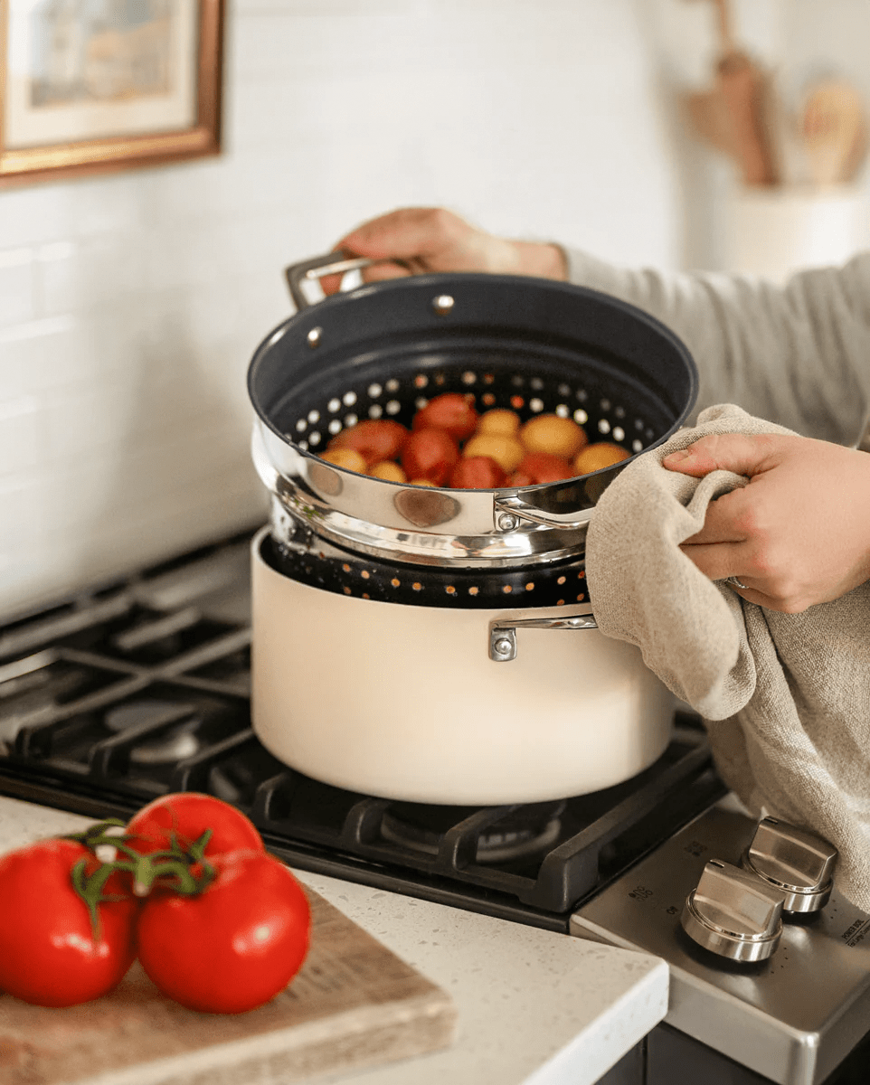 The Kilne 9.5" Ceramic Steamer Pot | Non-Toxic, Non-Stick | Kilne