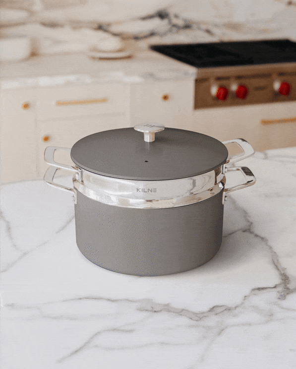 The Kilne Everything Pot + Steamer Bundle | Non-Stick Ceramic Pot ...