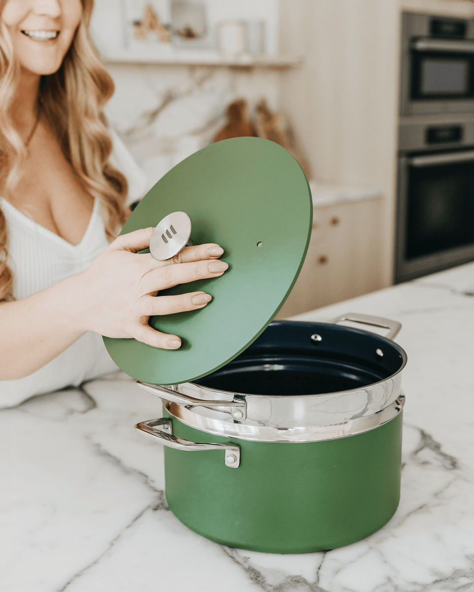 The Kilne Everything Pot + Steamer Bundle | Non-Stick Ceramic Coated ...