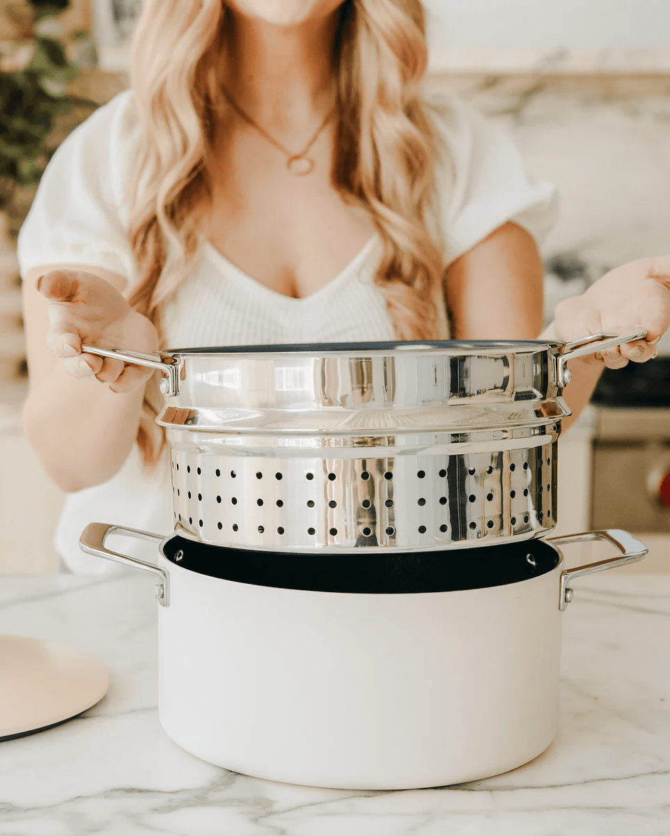 The Kilne Everything Pot + Steamer Bundle | Non-Stick Ceramic Pot ...