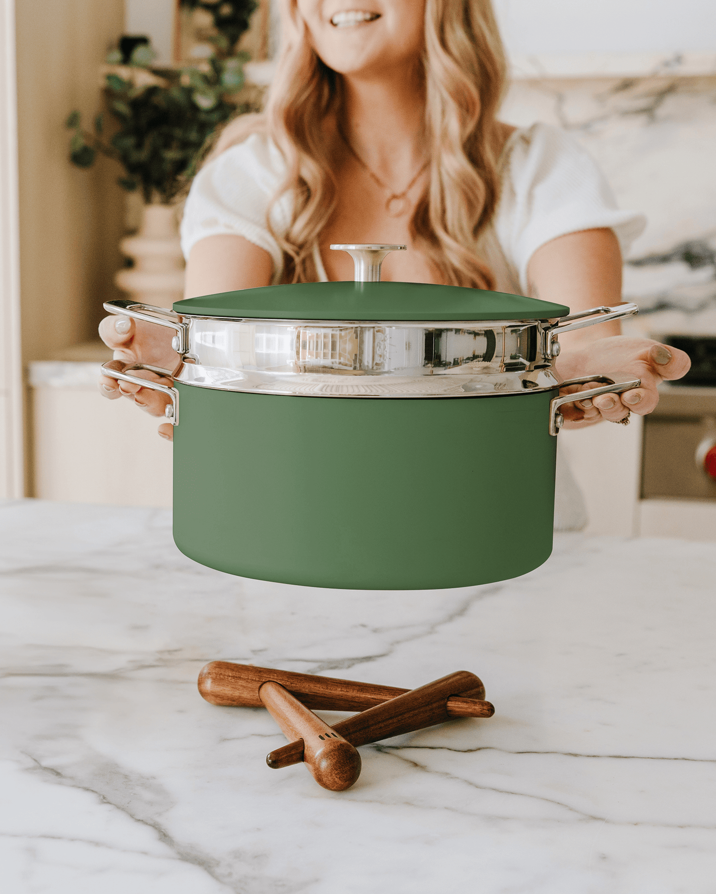 The Kilne Everything Pot + Steamer Bundle | Non-Stick Ceramic Pot ...